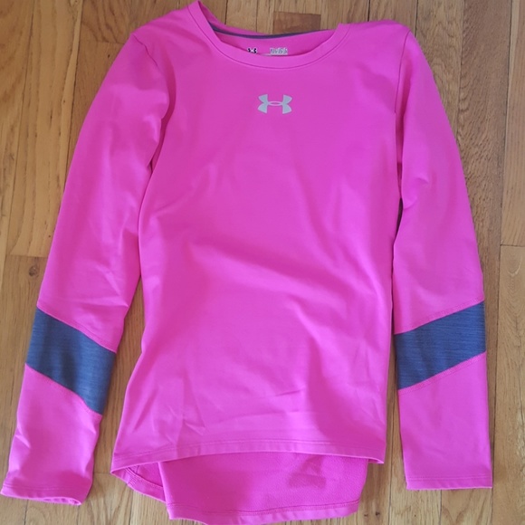 Under Armour | Shirts & Tops | Girls Pink Unde Armour Long Sleeve Shirt ...